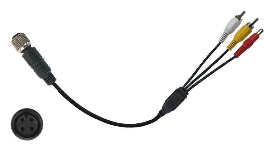 Weldex Backup Camera Adapter 4pin to RCA Connector