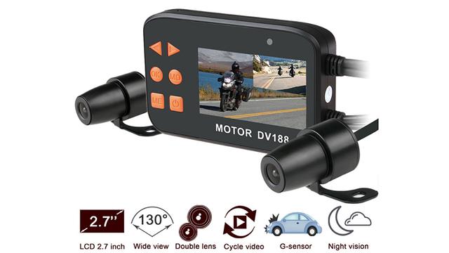 Motorcycle DVR Recording System With 2 Cameras