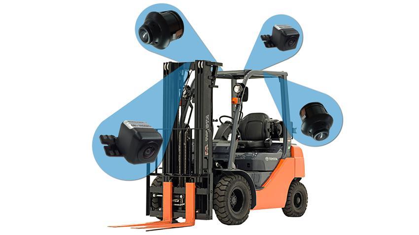 360 Degree Forklift Camera System in 3D with DVR 4 Cameras (2024 Model)