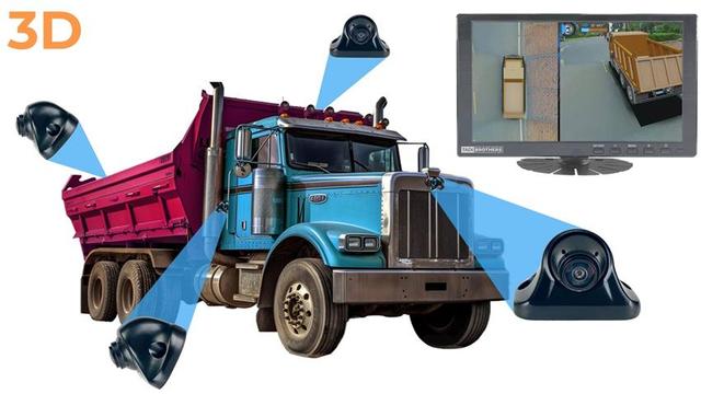 360° Dump and Dirt Truck Surround View Camera System in 1080P 3D with ...